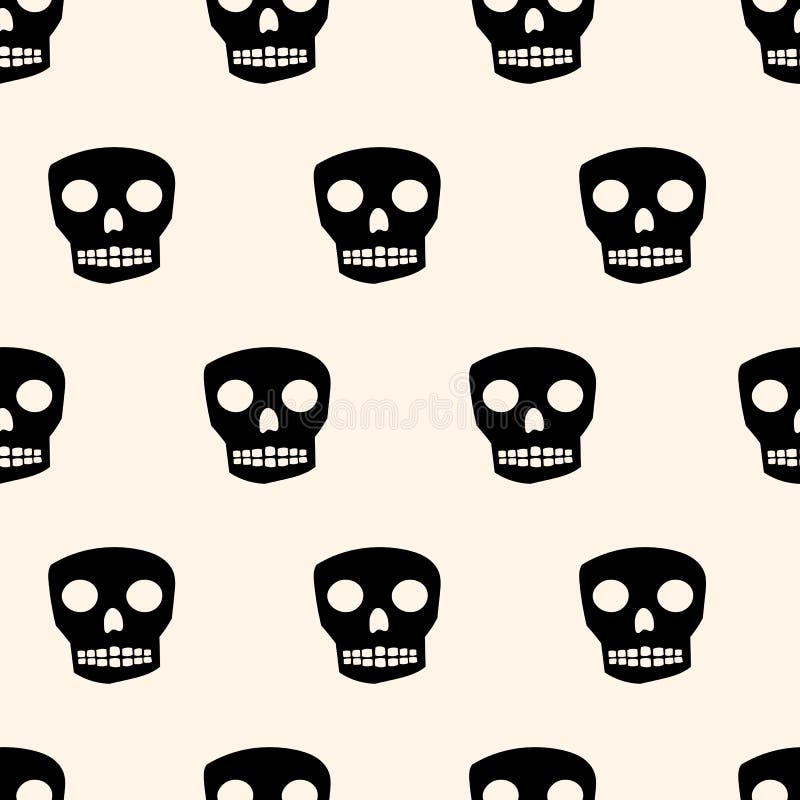 Seamless skull pattern stock illustration. Illustration of tile - 66868002