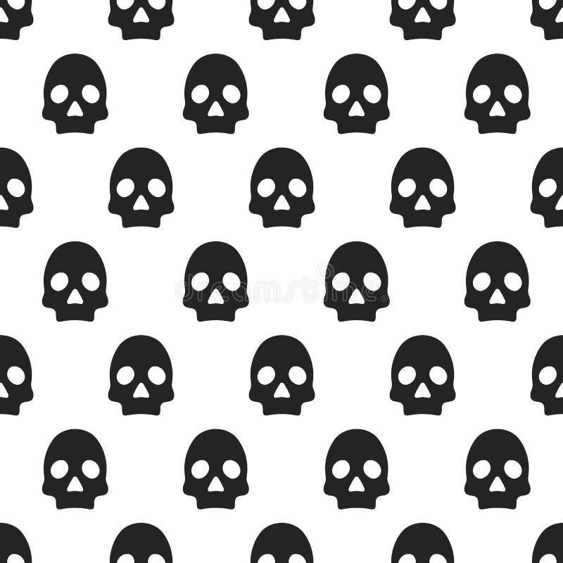 Seamless skull pattern stock illustration. Illustration of print - 63492603
