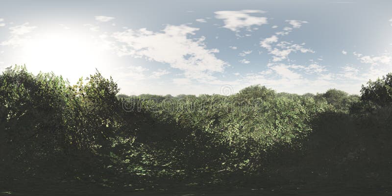 Seamless 360 Sky Sea Landscape Panorama Stock Illustration ...