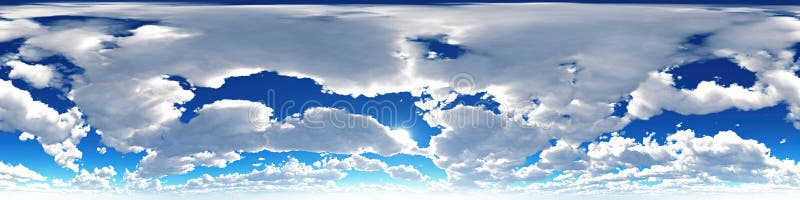 Seamless Sky Hdri Panorama 360 Degrees Angle View with Zenith and ...