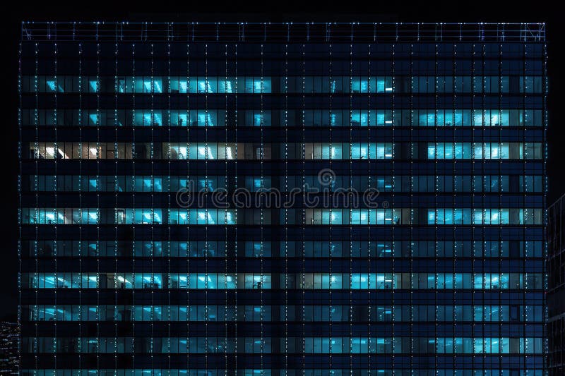 Blue Glass Windows Office Skyscraper Building Background Stock ...