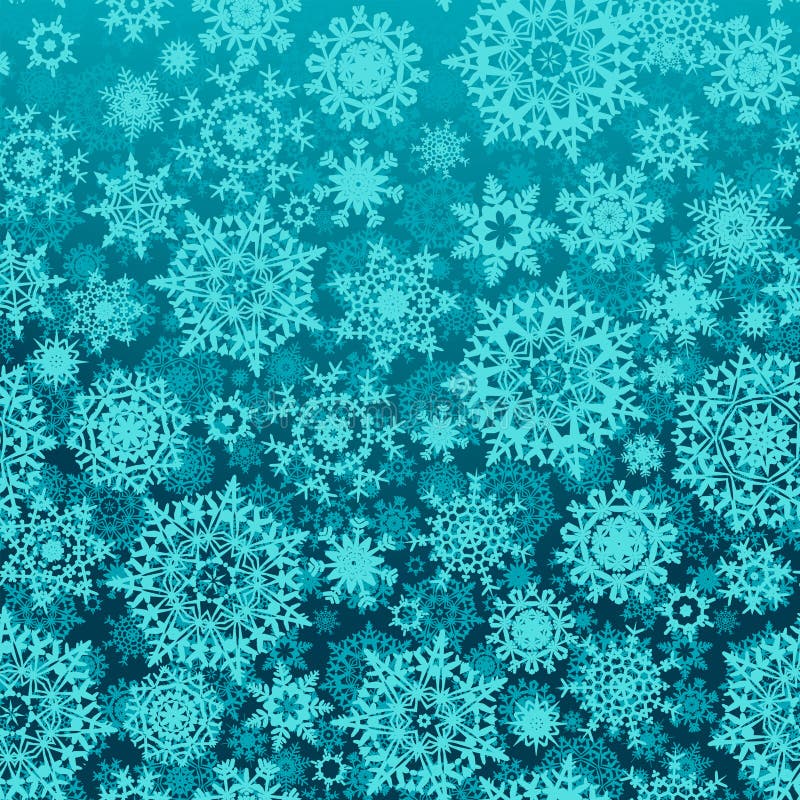 Seamless Snow Flakes Vector Pattern Stock Vector - Illustration of ...
