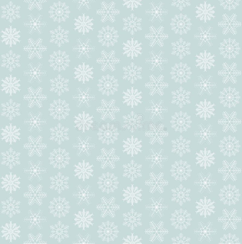 Seamless Snowflake Background Stock Vector - Illustration of cold ...