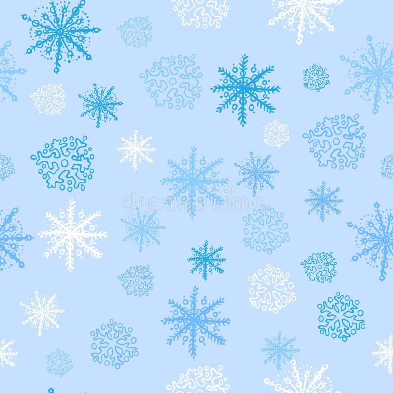 Seamless snowflake pattern stock illustration. Illustration of decor ...