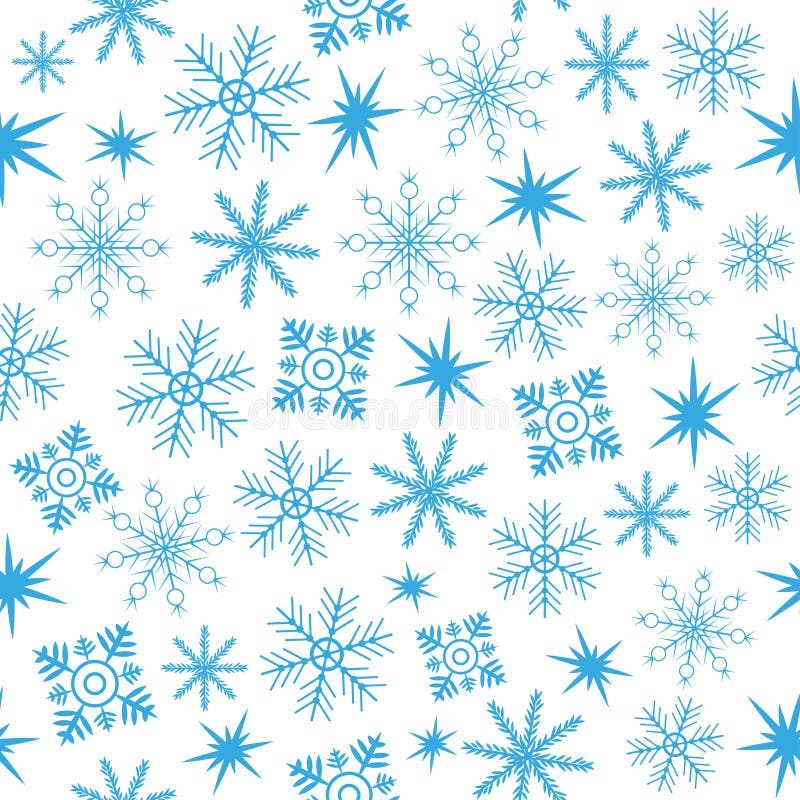 Seamless Snowflake Pattern Background. Vector Illustration Stock Vector ...