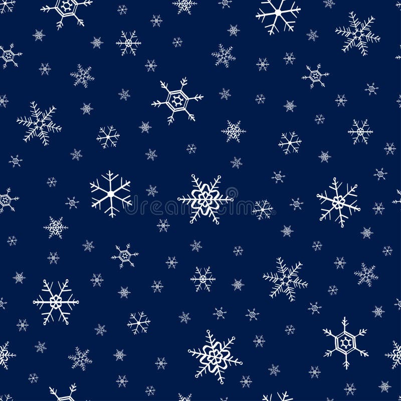 Seamless Snowflake Pattern Red White Colors Vector Illustration Stock ...