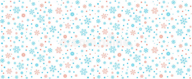 Seamless of Snowflake and Star, Vector Illustration Background Stock ...