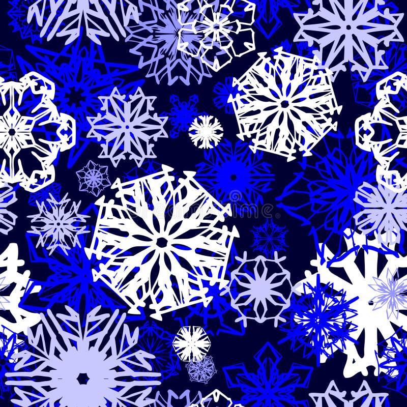 Seamless Snowflake Wallpaper Stock Vector - Illustration of seamlessly ...