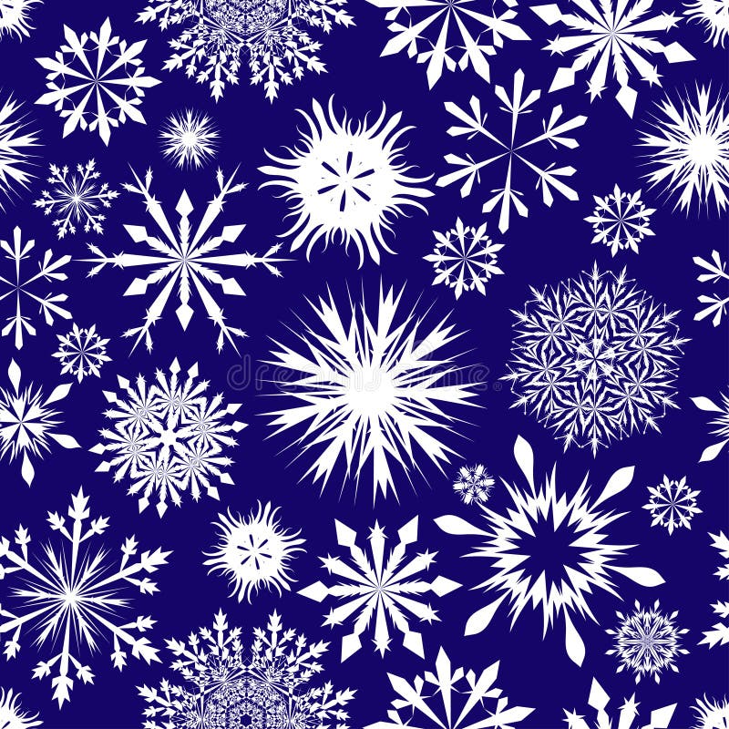 Seamless Snowflakes Pattern Stock Vector - Illustration of graceful ...