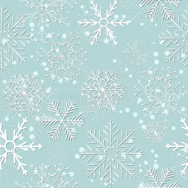 Seamless Snowflakes Background. Vector Stock Vector - Illustration of ...