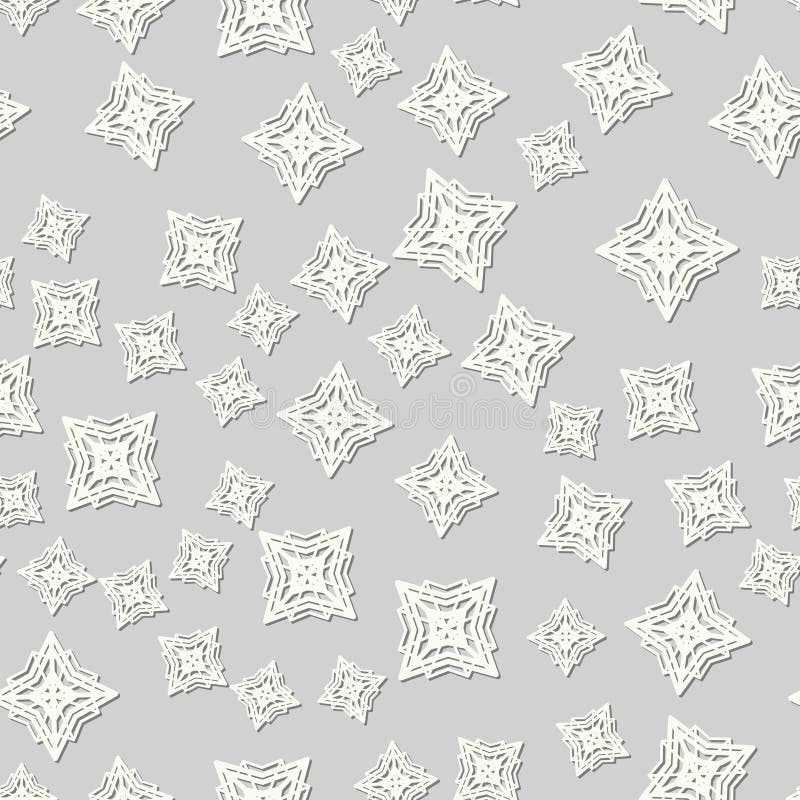 Seamless Snowflakes Pattern for Continuous Replicate. Christmas ...