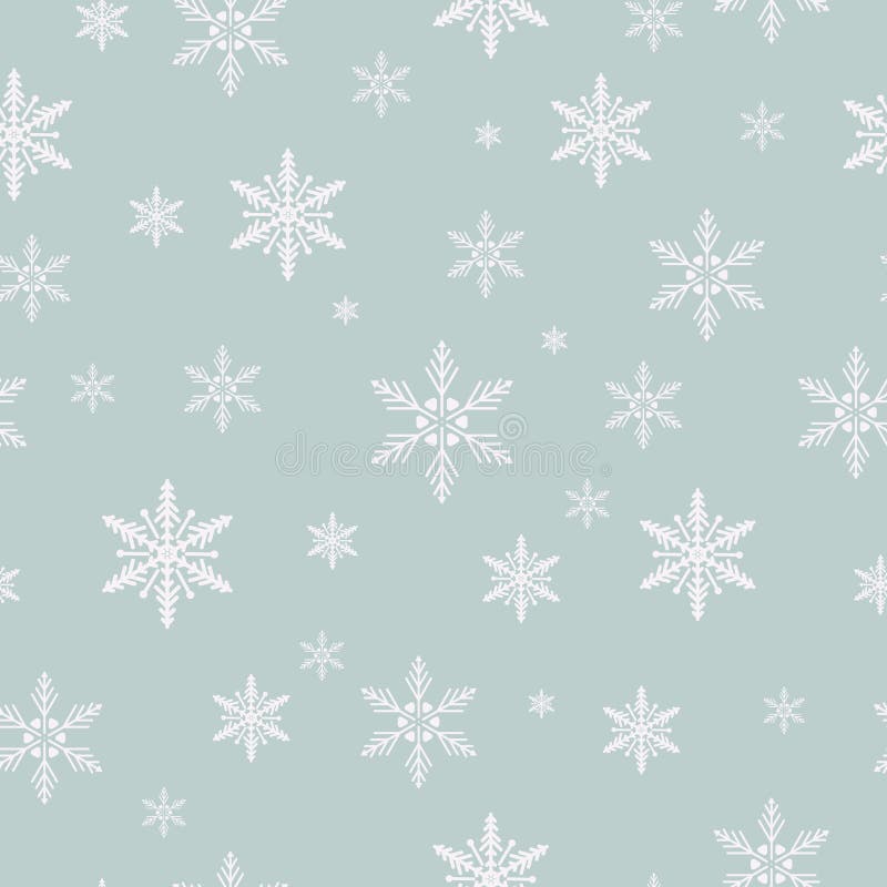 Seamless Snowflakes Pattern for Winter and New Year Theme Stock Vector ...
