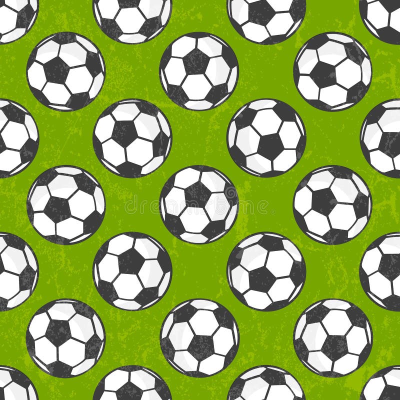 Seamless Soccer Pattern, Vector Background. Stock Vector - Illustration ...