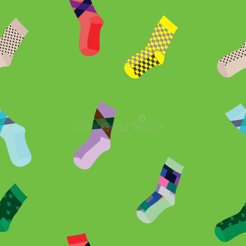 Socks front and back view stock vector. Illustration of elastic - 97496213