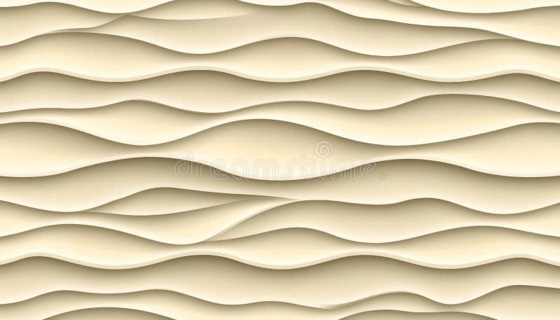 Seamless Soft Beige 3D Low Profile Wave Texture Pattern Background ...