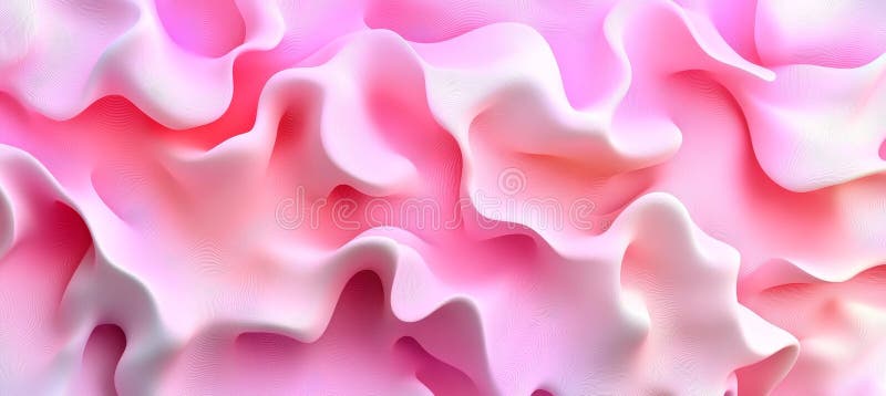 Seamless, Soft Blush Raspberry Gradient, 3D Low Profile Minimalistic ...