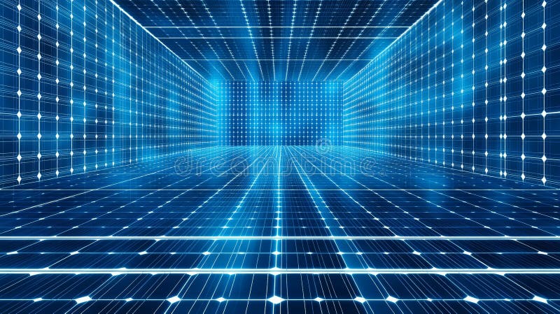 Seamless Solar Panel Grid Background Sustainable Energy Texture for ...