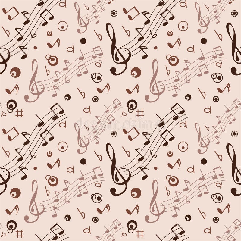 Music Note Cute Bird Seamless Pattern Stock Vector - Illustration of ...