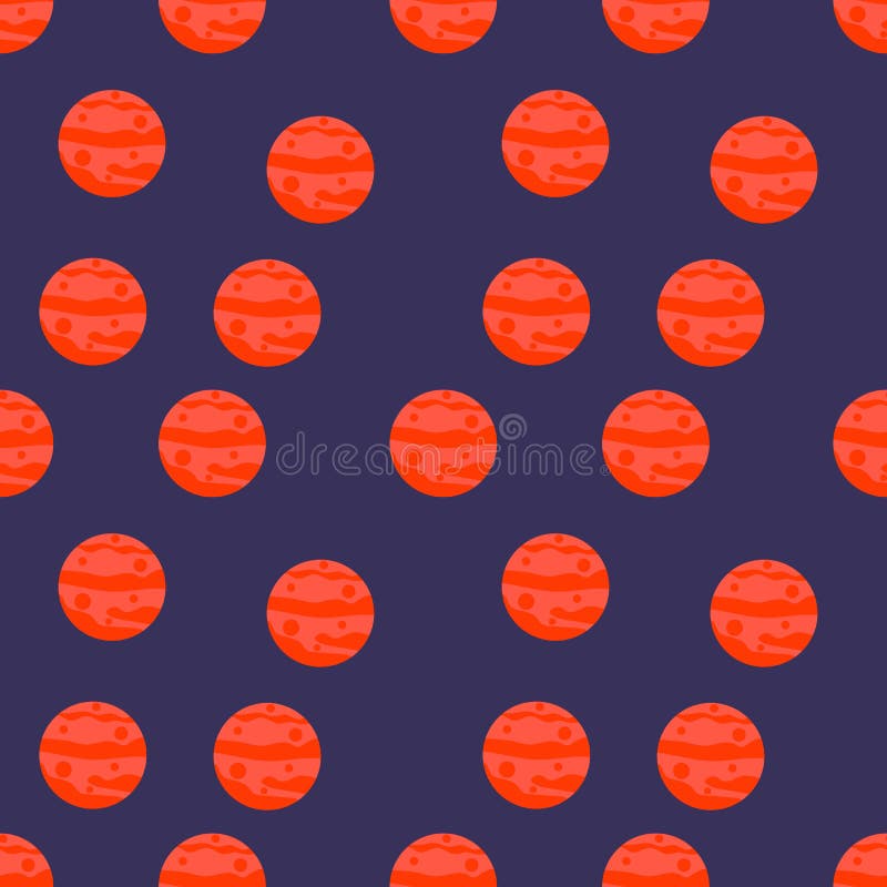 Seamless Space Pattern With Planets Stock Vector Illustration Of