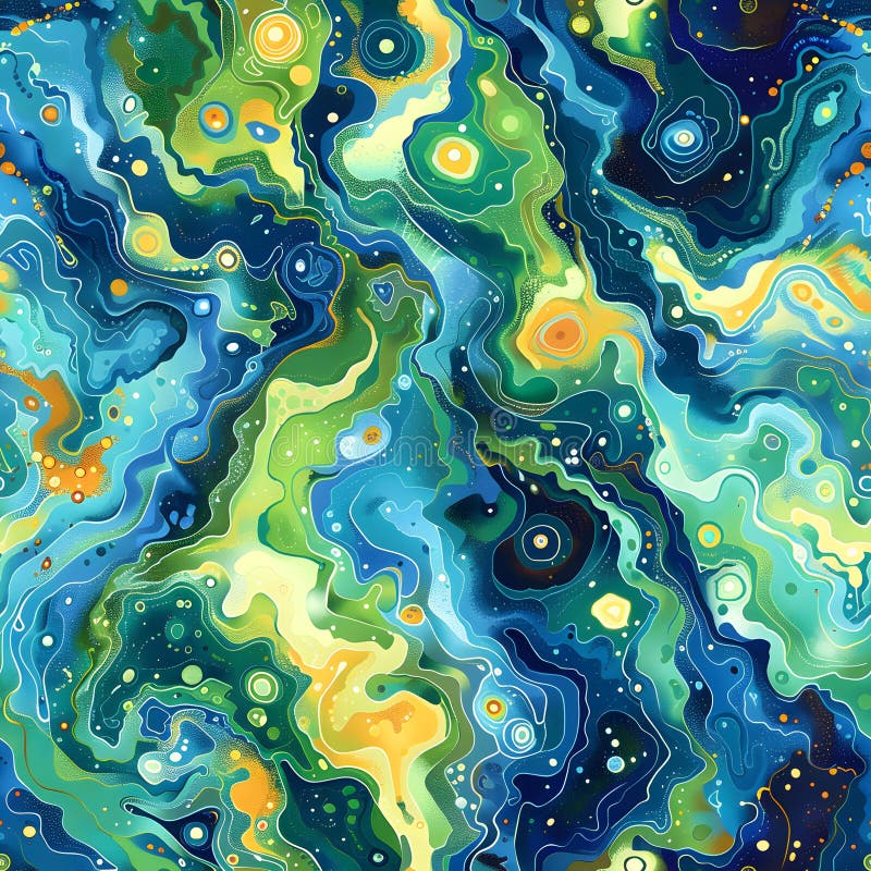 Seamless Space Universe Cosmic Pattern with Planets and Stars Stock ...