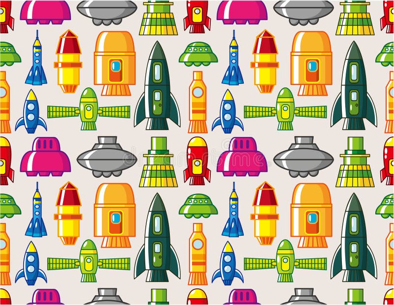 Seamless Spacecraft Pattern Editorial Photo - Illustration of nasa ...