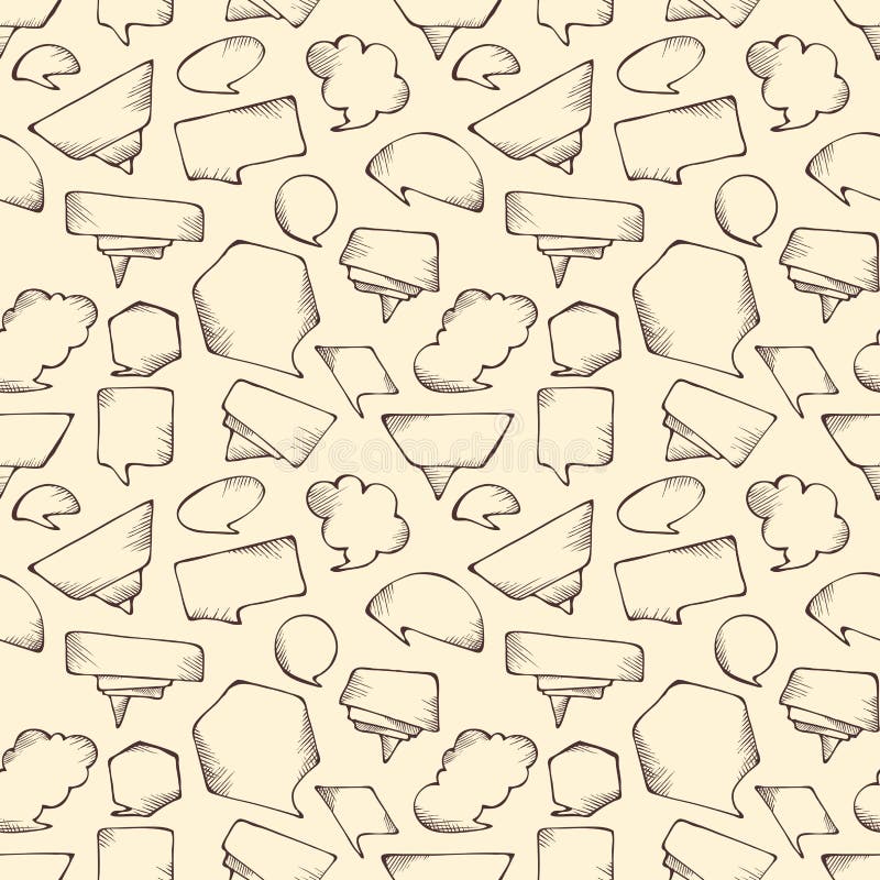 Seamless Speech Bubbles Pattern. Stock Vector - Illustration of ideas ...