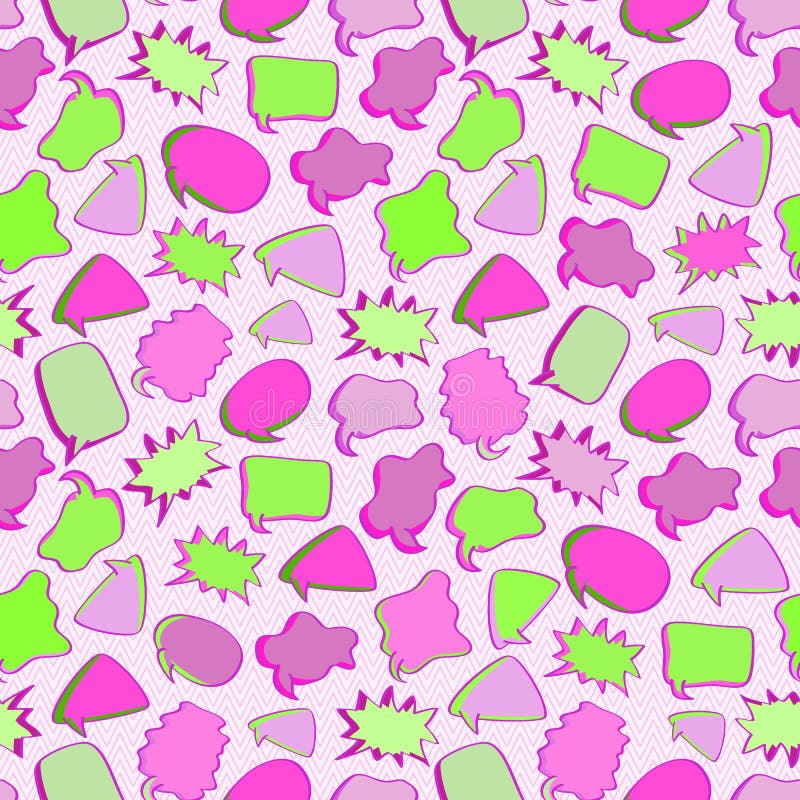 Seamless Speech Pattern stock illustration. Illustration of shape ...