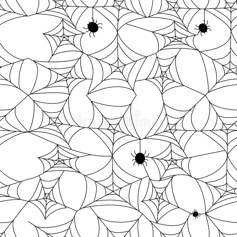 Seamless Spider Web Pattern Stock Vector - Illustration of abstract ... Seamless Spider Web Pattern Stock Vector - Illustration of abstract ...