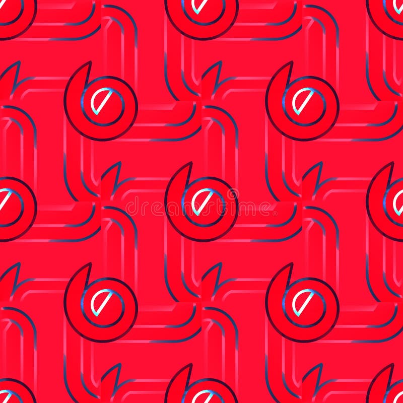 Seamless Spirals Pattern Red Violet Dark Blue White Stock Illustration ...