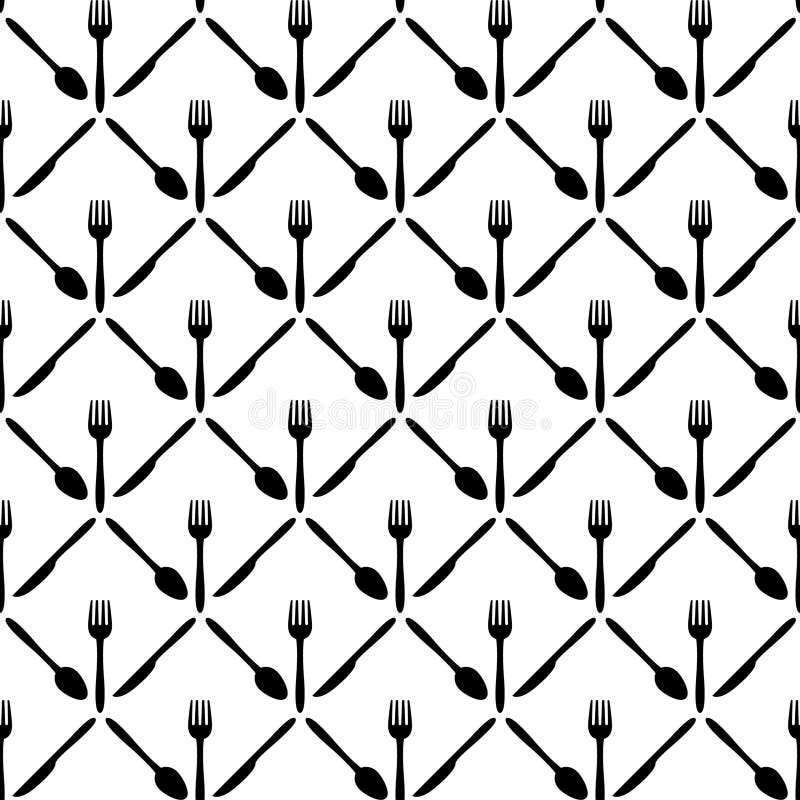 Seamless Spoon and Cutlery Patterns for Backgrounds Stock Vector ...