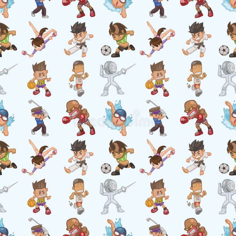 Cartoon People Playing Sports Stock Vector - Illustration of ...