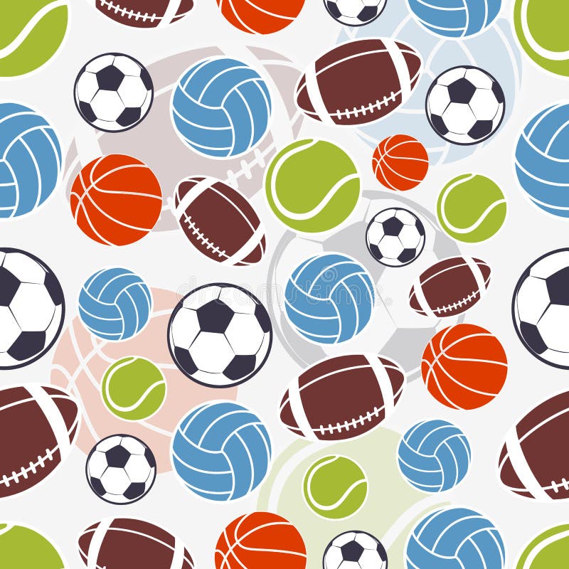Seamless sports pattern stock vector. Illustration of design - 53955170