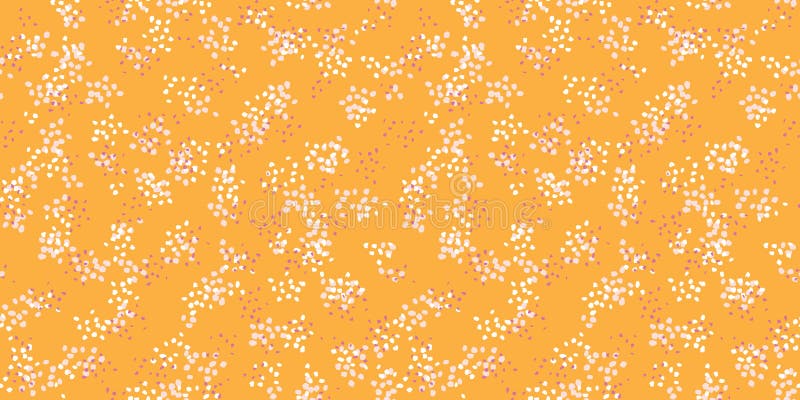 Seamless Spotted Pattern on a Yellow Background. Vector Hand Drawn ...