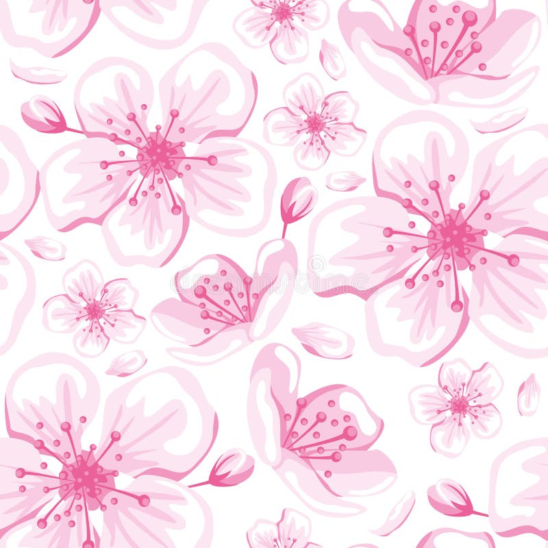 Floral Seamless Background. Decorative Flower Pattern Stock Vector ...