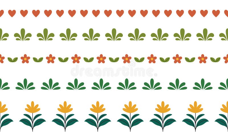 Floral Seamless Ribbon Border Stock Illustrations – 9,480 Floral ...