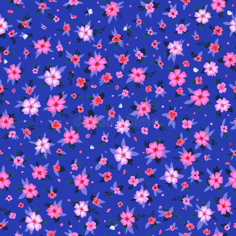 Seamless Spring Floral Pattern 1 Stock Vector - Illustration of bloom ...