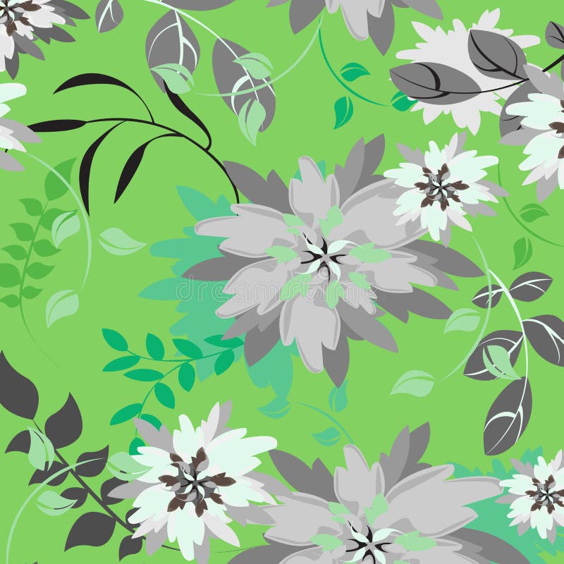 Seamless Spring Flower Illustration Stock Vector - Illustration of ...