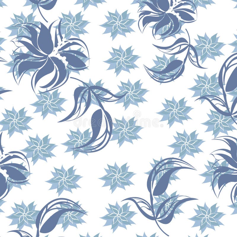 Seamless Spring Flower Illustration Stock Vector - Illustration of tile ...