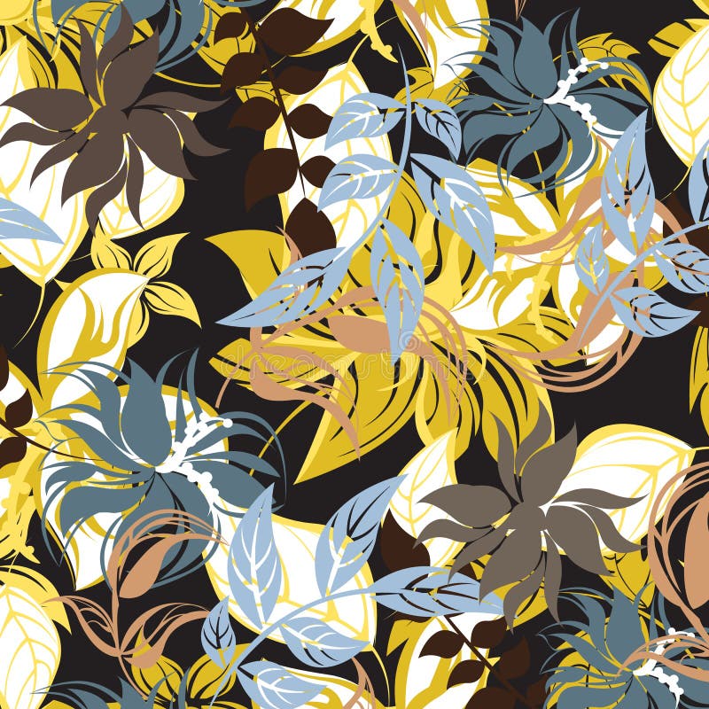 Seamless Spring Flower Illustration Stock Vector - Illustration of ...