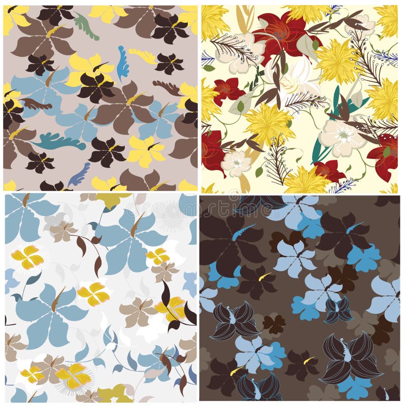 Seamless Spring Flower Illustration Stock Vector - Illustration of ...