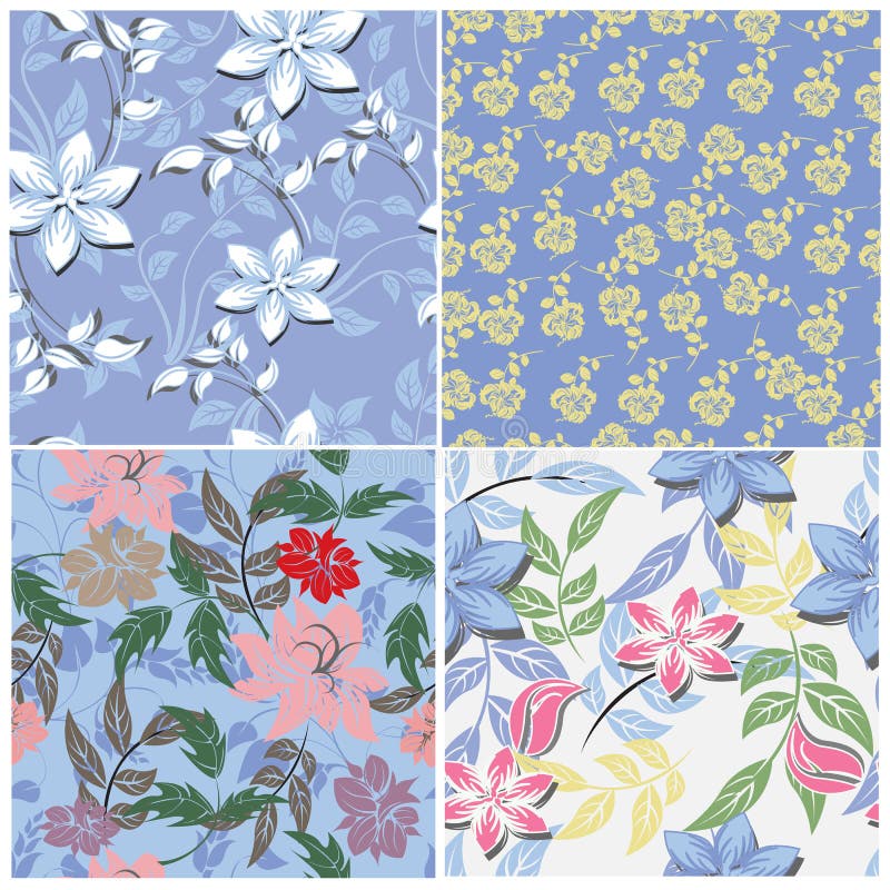 Seamless Spring Flower Illustration Stock Vector - Illustration of ...