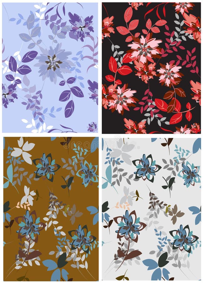 Seamless Spring Flower Illustration Stock Vector - Illustration of ...