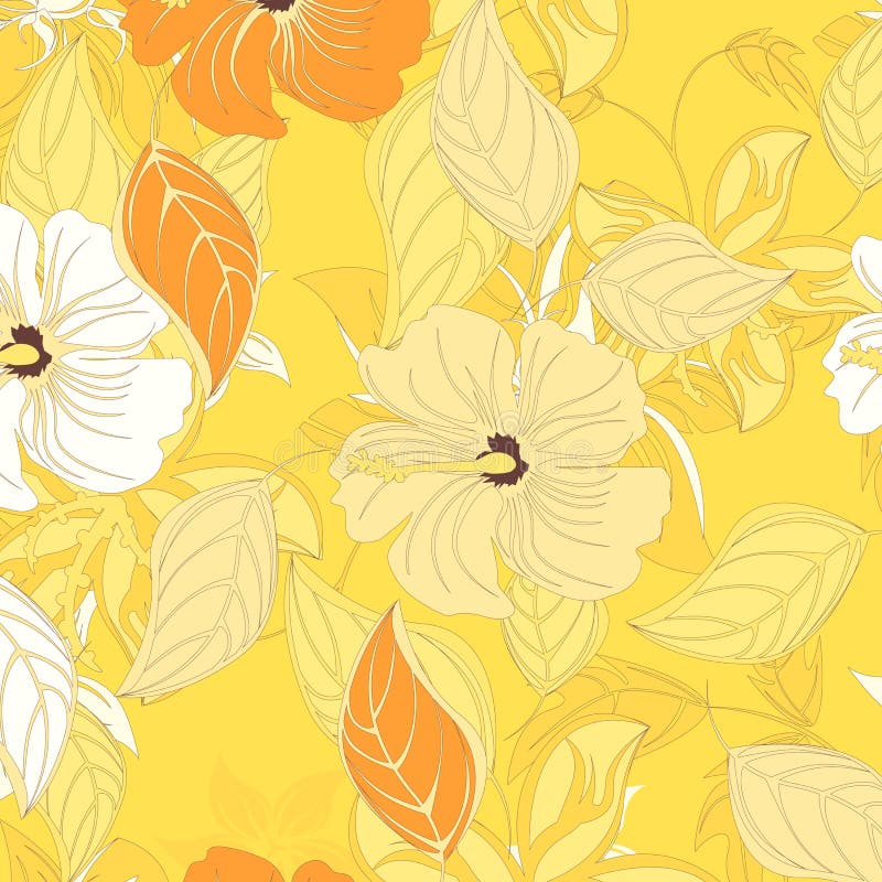 Seamless Spring Flower Illustration Stock Vector - Illustration of ...