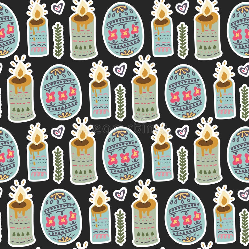 Seamless Spring Vector Pattern. Stock Vector - Illustration of ...