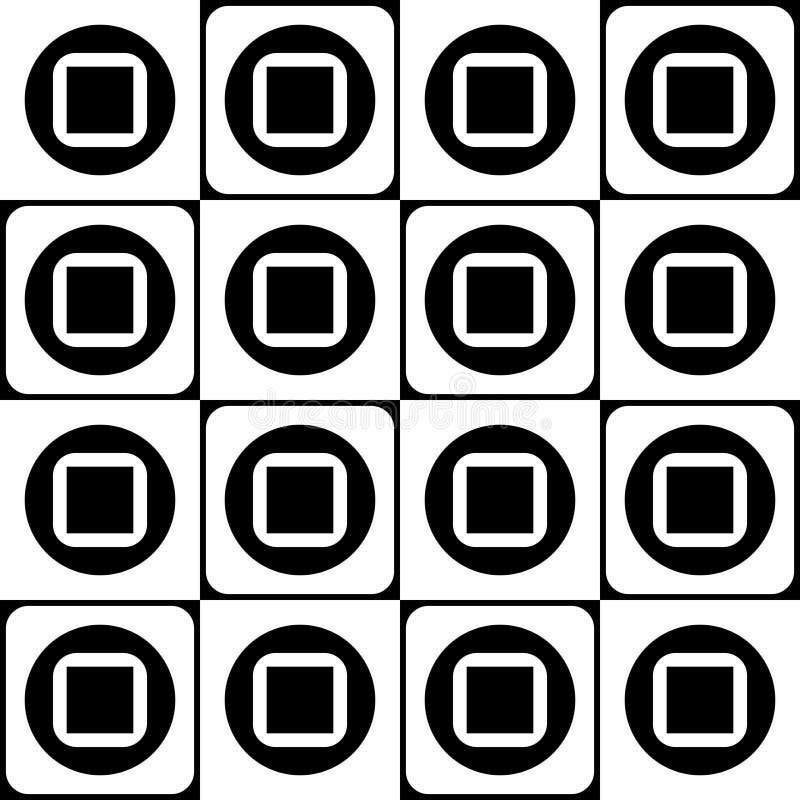 Seamless Square and Circle Pattern Stock Vector - Illustration of ...