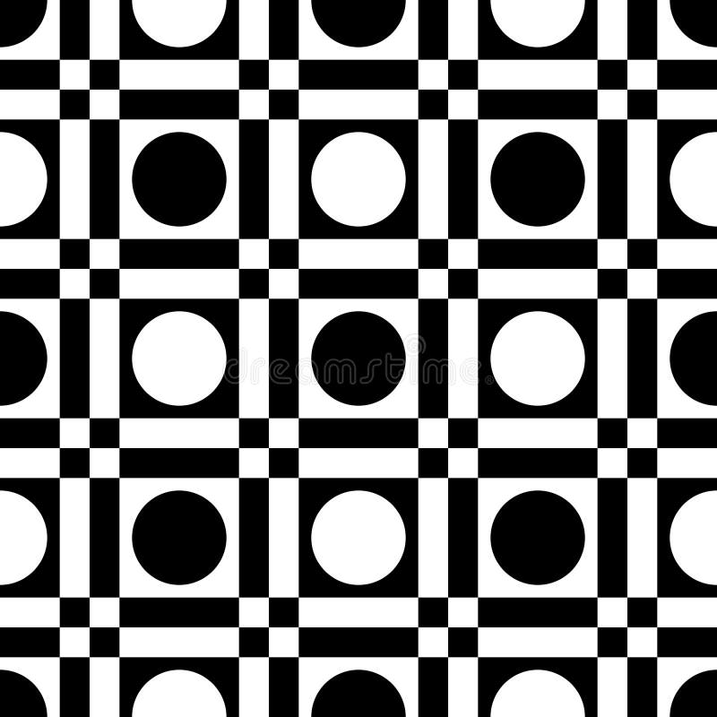 Seamless Square and Circle Pattern Stock Vector - Illustration of ...