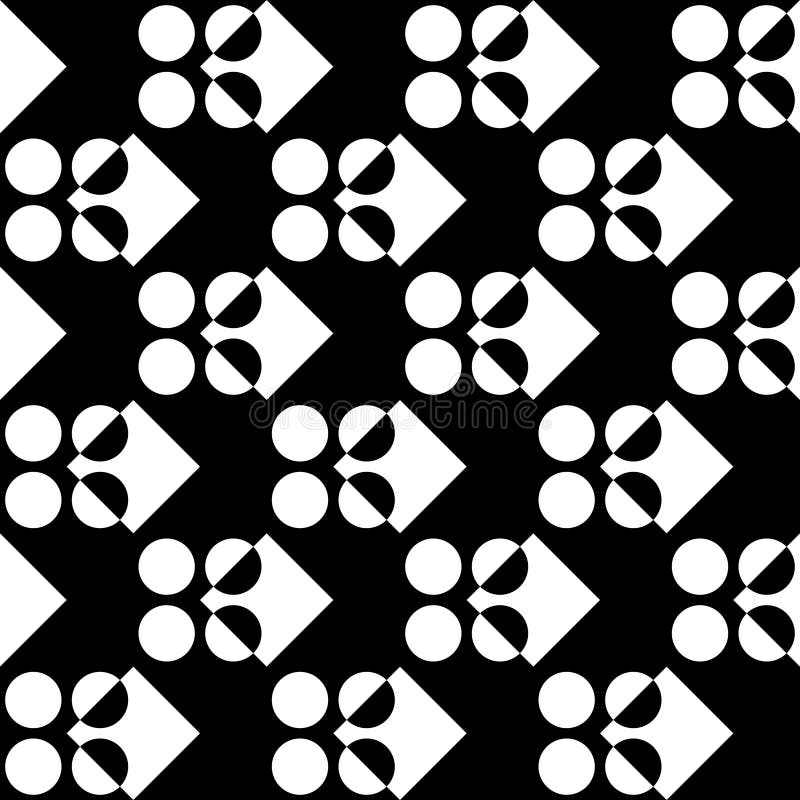 Seamless Square and Circle Pattern Stock Vector - Illustration of ...