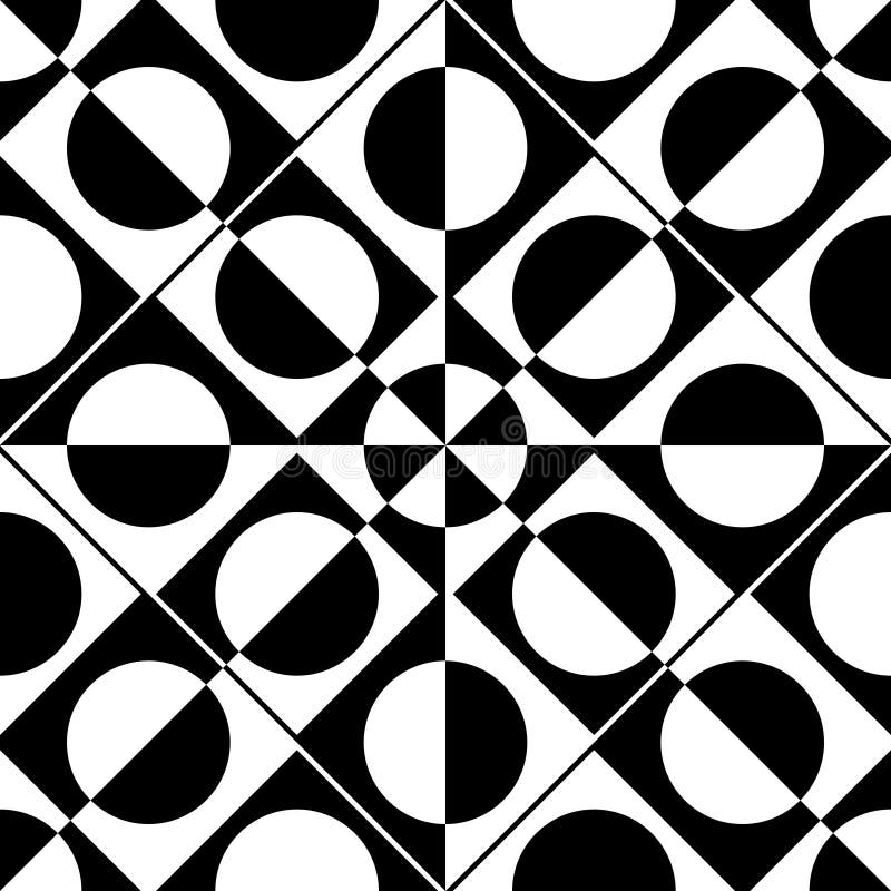 Seamless Square and Circle Pattern Stock Vector - Illustration of line ...