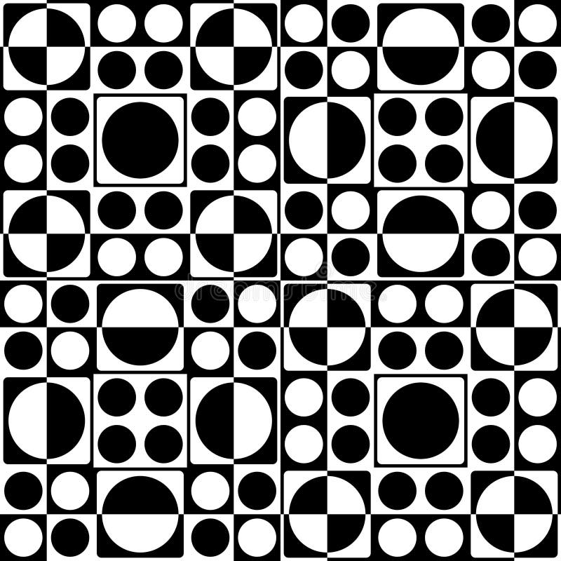 Seamless Square and Circle Pattern Stock Vector - Illustration of ...