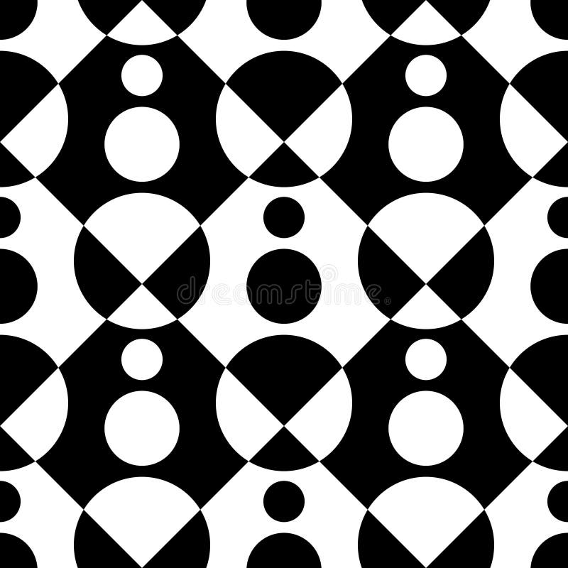 Seamless Square and Circle Pattern Stock Vector - Illustration of ...